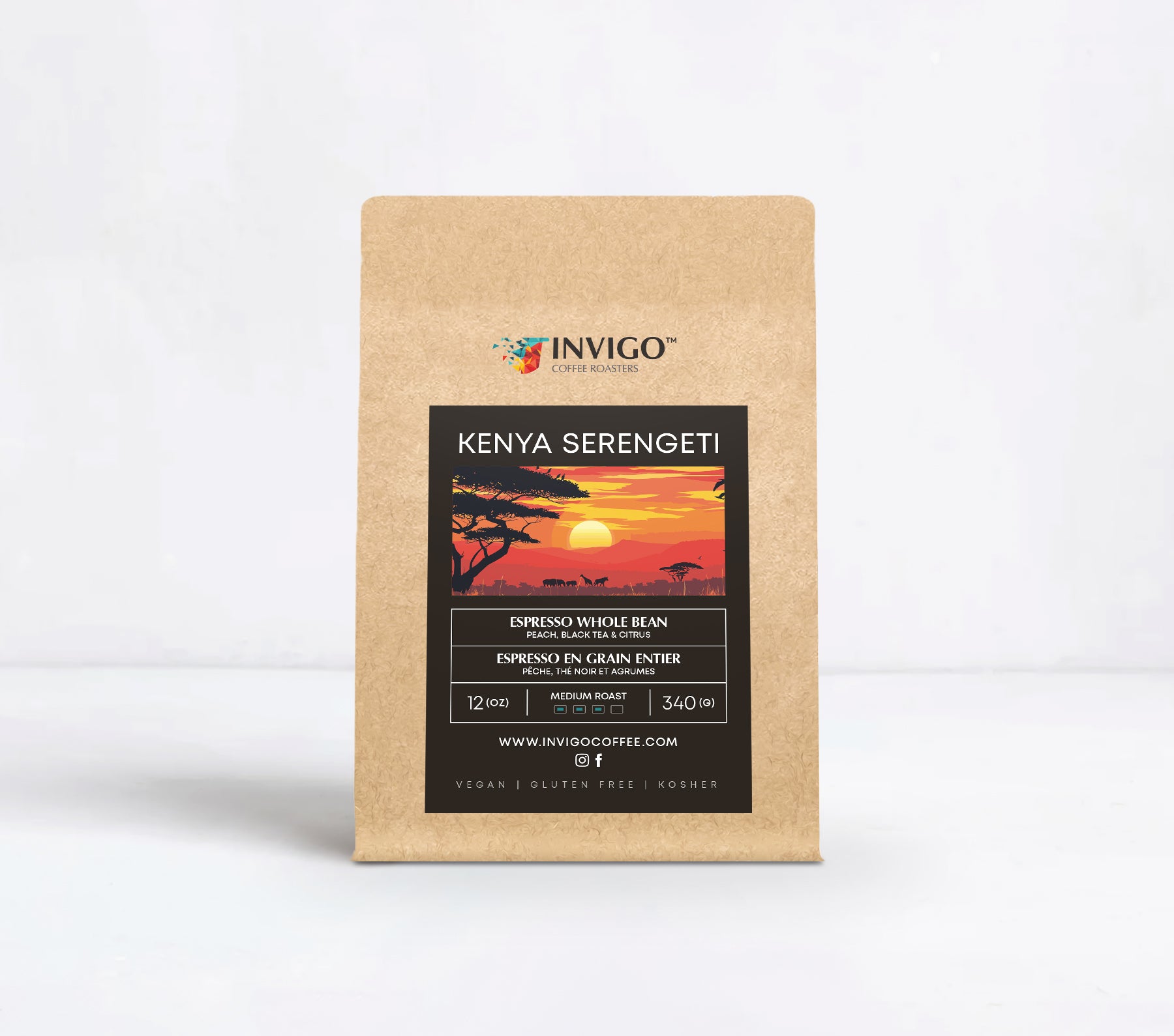 Kenya Serengeti Coffee – Single Origin Medium Roast Espresso – Invigo ...