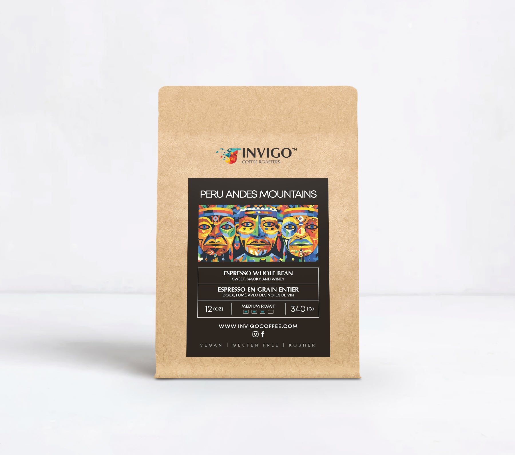 Peru Andes Mountains: Premium Medium Arabica Blend – Invigo Coffee Roasters