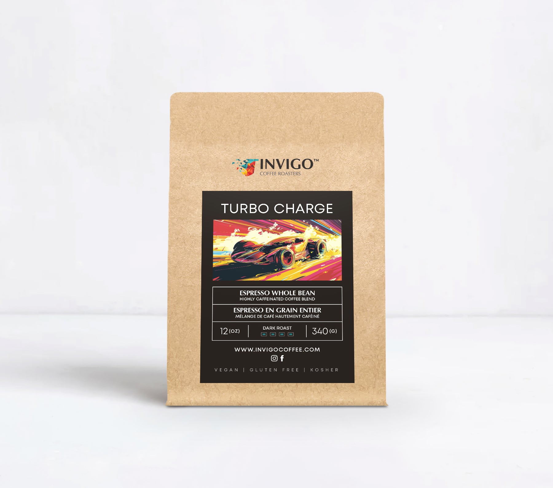 Turbo Charge Dark Roast Espresso - Highly Caffeinated Coffee Beans ...